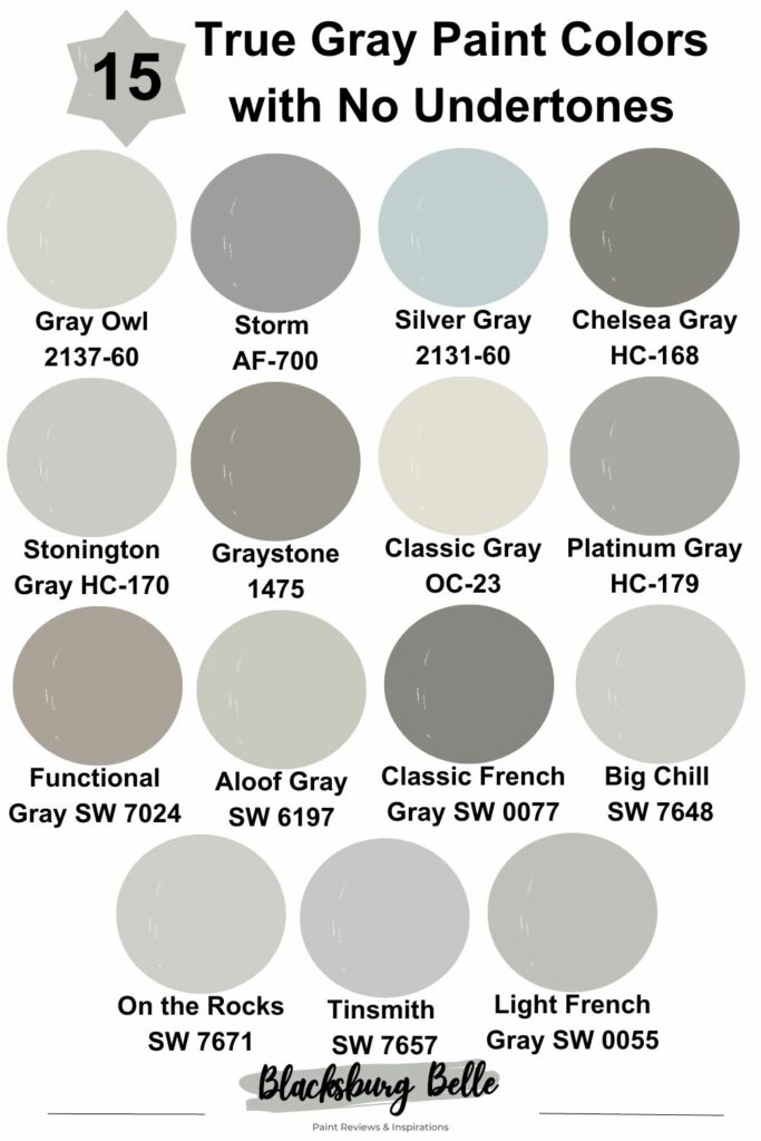 15 True Gray Paint Colors with No Undertones 15 True Gray Paint Colors with No Undertones