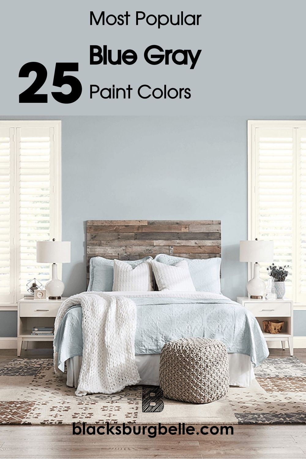 25 Best Blue Gray Paint Colors for Your Home Interiors